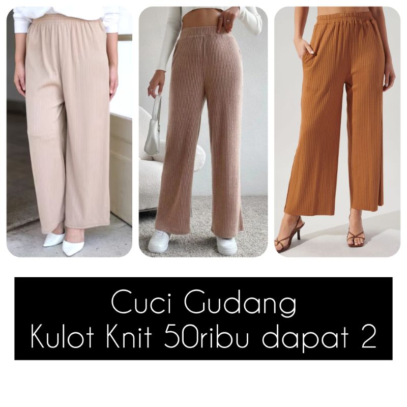 Jual KULOT KNIT PINGGANG FULL KARET | Shopee Indonesia