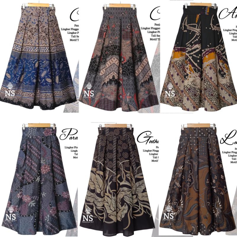 Jual ROK WANITA MODERN PANJANG PINGGANG KARET MOTIF TERBARU ELEGAN ROK ...