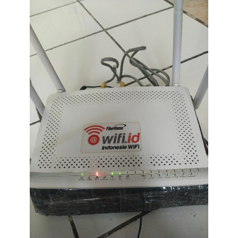 Jual Router FiberHome HG6245N premium 6 antena lengkap adaptor, garansi ...