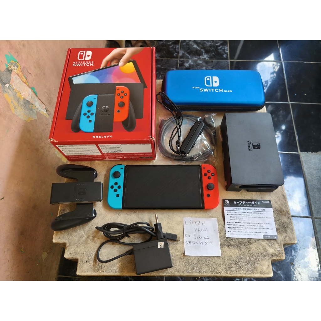 Jual Nintendo Switch OLED CFW Atmos 256GB Neon Red Blue Fullset 01 ...
