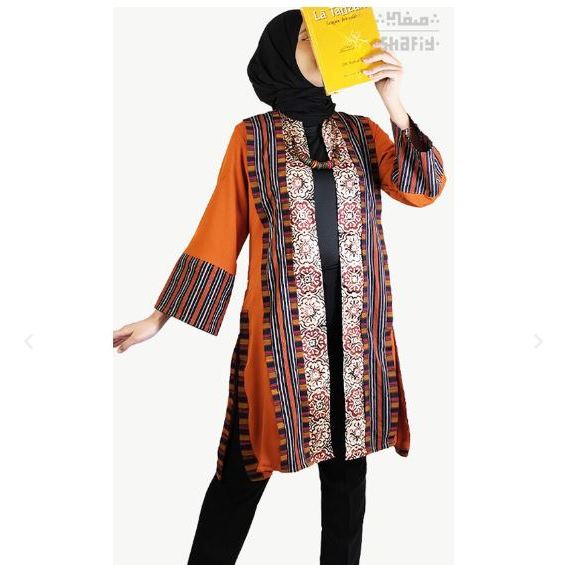 Jual Aditi Outer Batik Shafiy Original Modern Etnik Tenun Lurik Batik ...