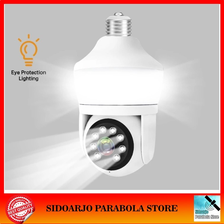Jual CCTV Wireless IP Camera Lampu Bohlam Ipcam Bulb Dome Indoor PTZ ...