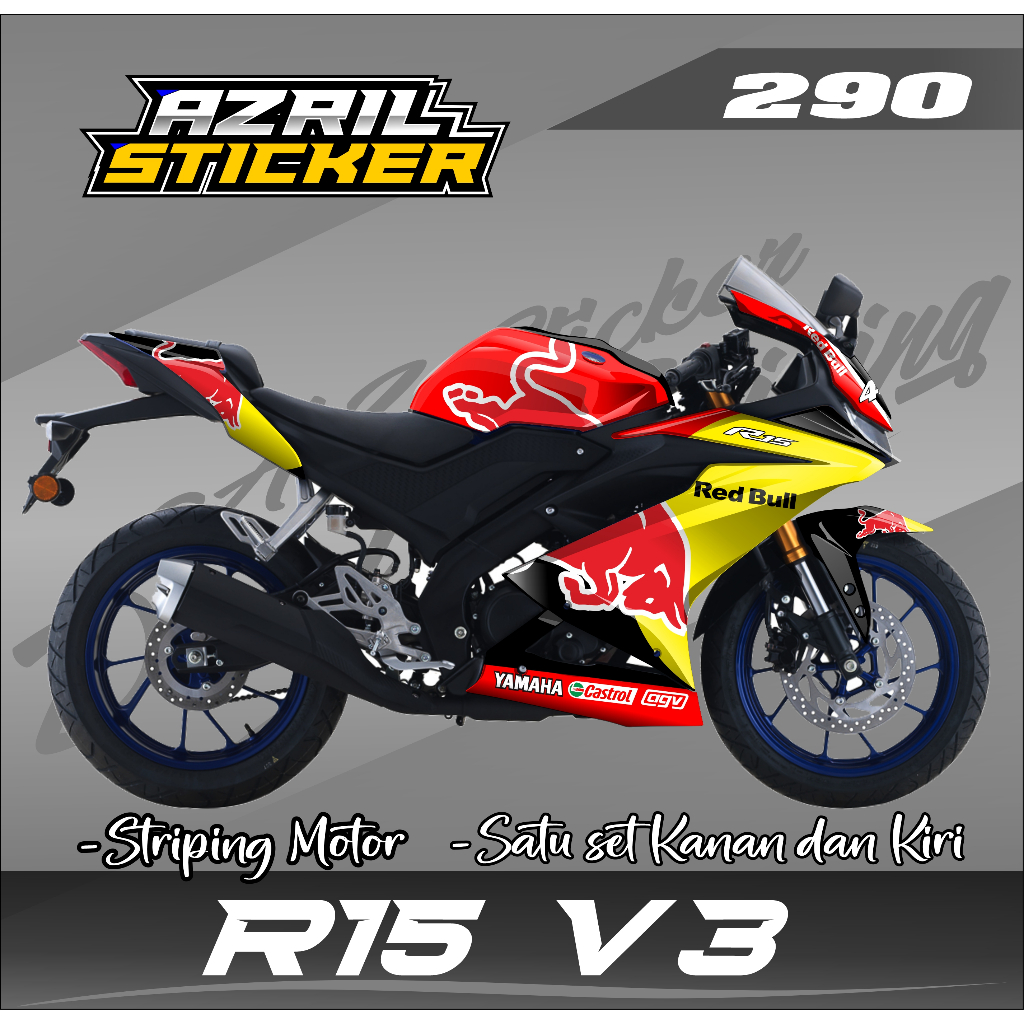 Jual Striping Decal Yamaha R15 V3, Sticker Decal R15 V3, Az 290 ...