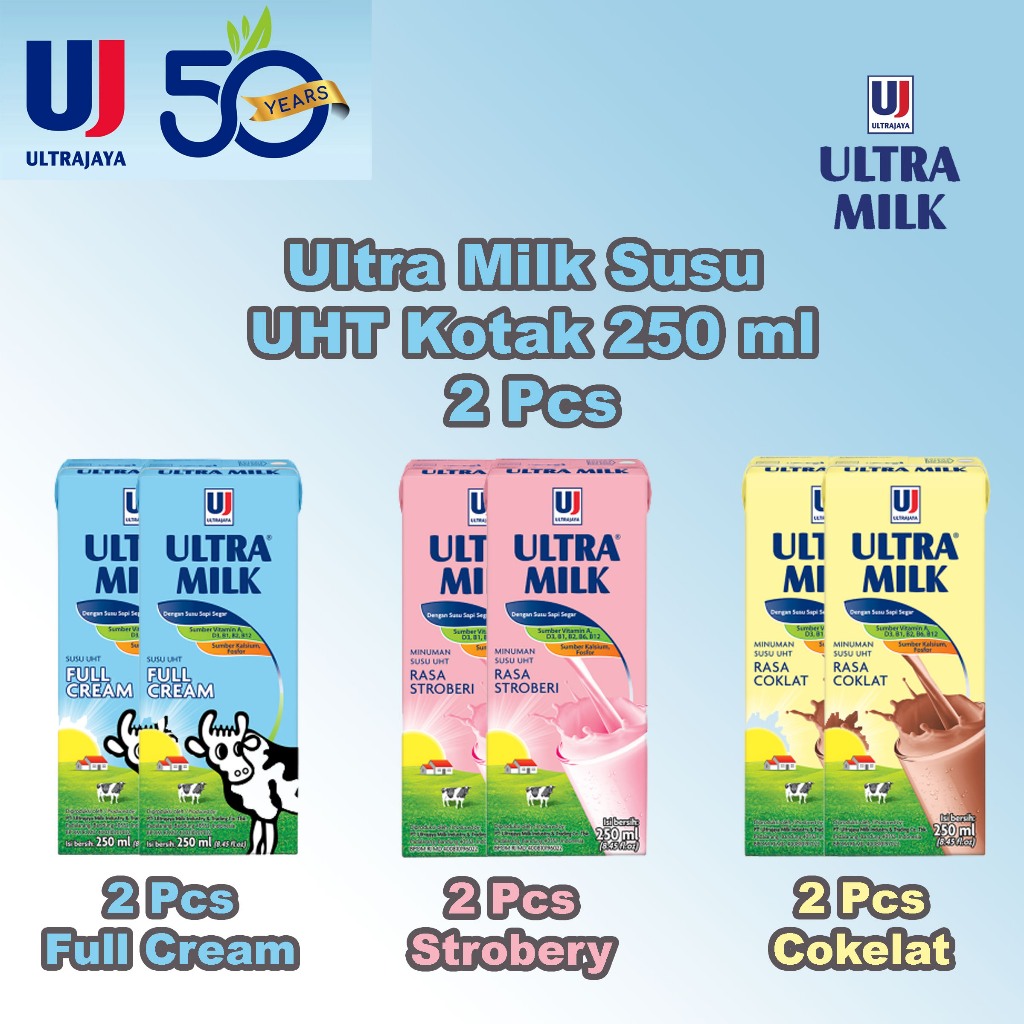 Jual Ultra Milk Susu UHT 250 ml x 2 Pcs | Shopee Indonesia