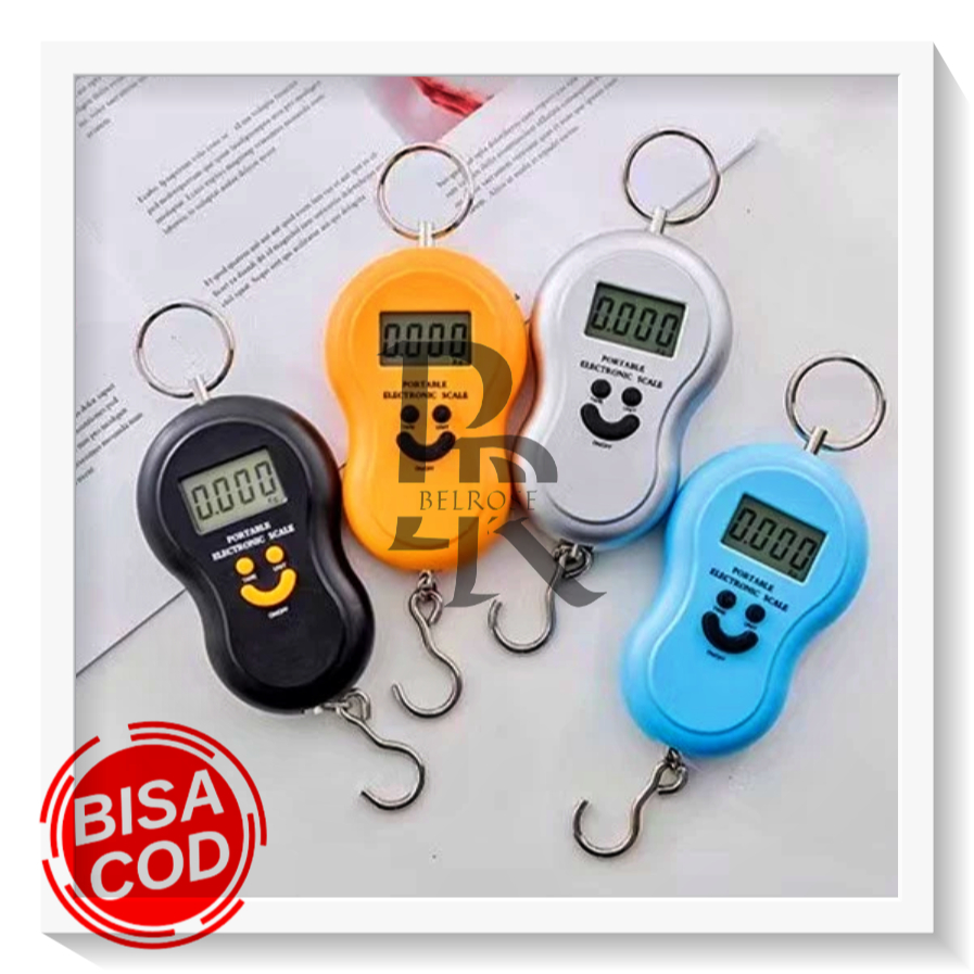 Jual [SMILE] Timbangan Digital Gantung Smile 50Kg Portable Electronic Scale Timbangan Gantung ...