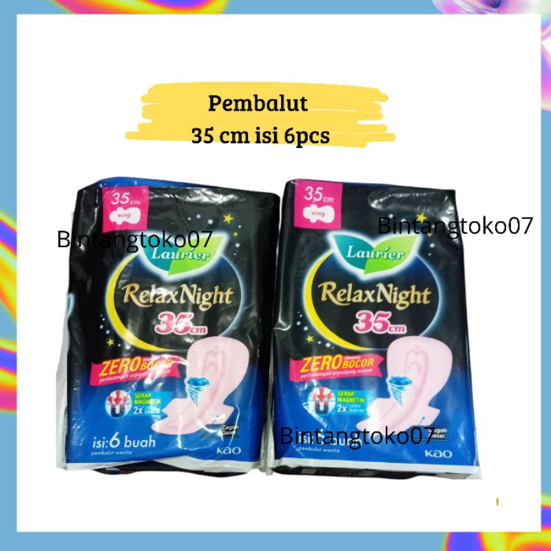 Jual Laurier Relax Night 35cm isi 6 buah | Shopee Indonesia