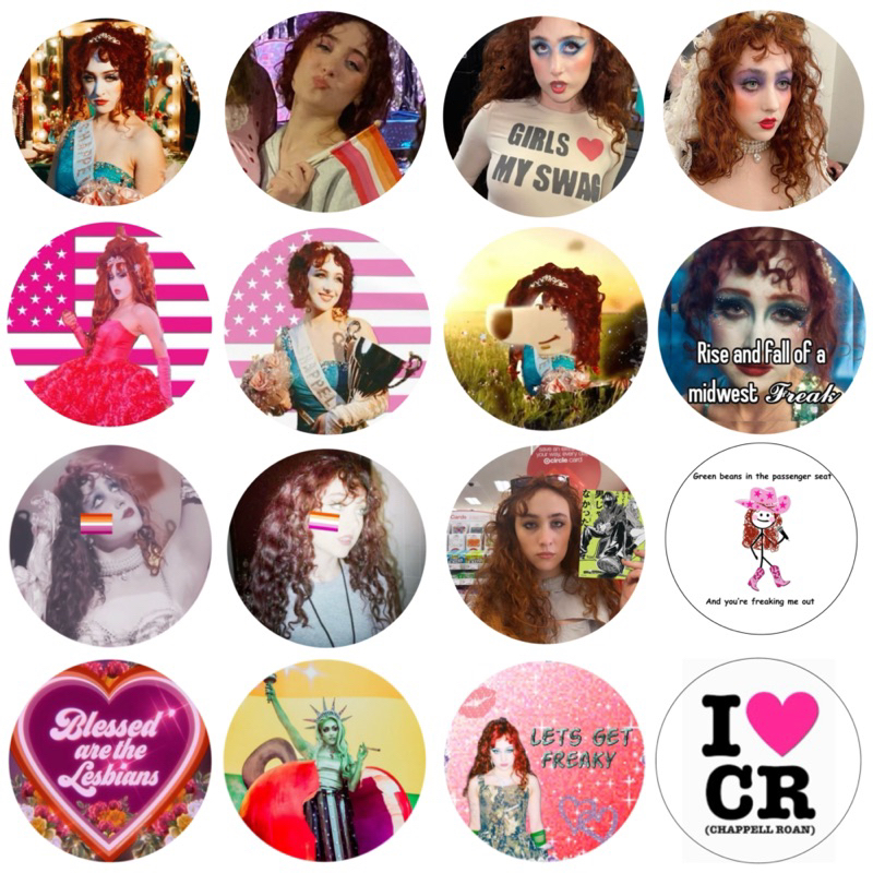 Jual Pin Badges Chappell Roan 44m BISA CUSTOM⋆˙ — | art | grunge ...