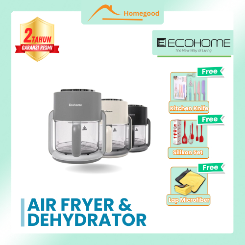 Jual ECOHOME Air Fryer & Dehydrator 8 in 1 Function EAF-777 4.5L ...