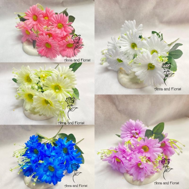 Jual ANNA - 1Tangkai isi 5 pcs Bunga Krisan Artificial | Shopee Indonesia