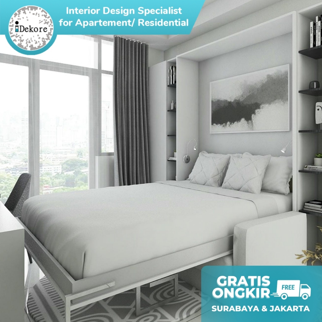 Jual iDekore - Murphy Bed / Ranjang Lipat Dinding / Wall Bed | Shopee Indonesia