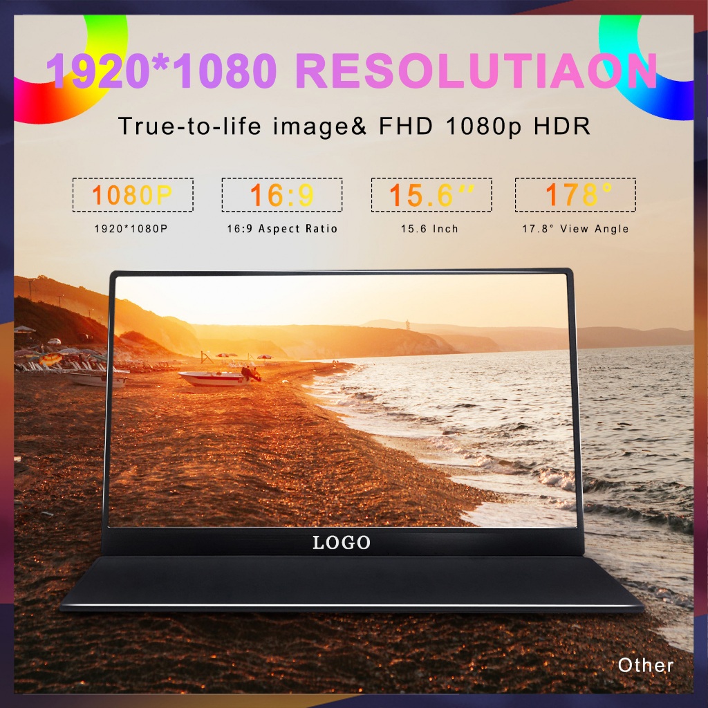 Jual Portable Monitor for Laptop 15.6''/1920*1080P 4K FHD IPS Display ...