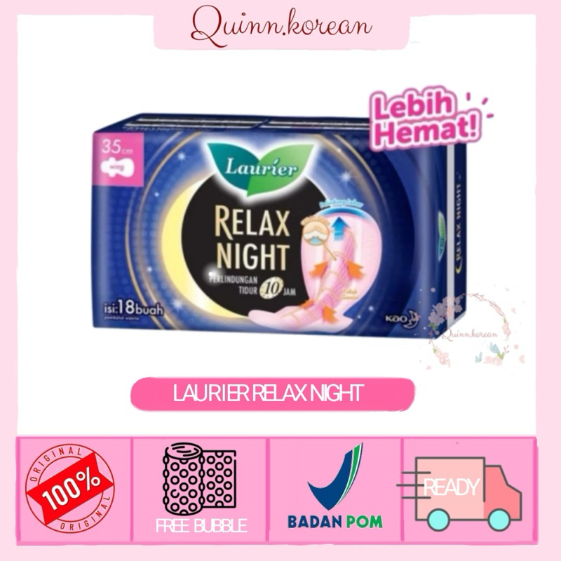 Jual Laurier Relax Night Wing 35cm isi 18pcs | Shopee Indonesia