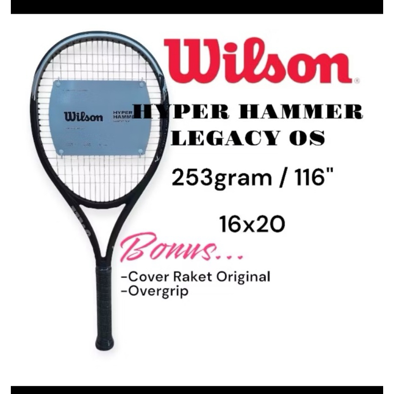 Jual Raket Tenis Wilson Hype Hammer Legacy OS / Hyper Hammer Legacy Mid ...