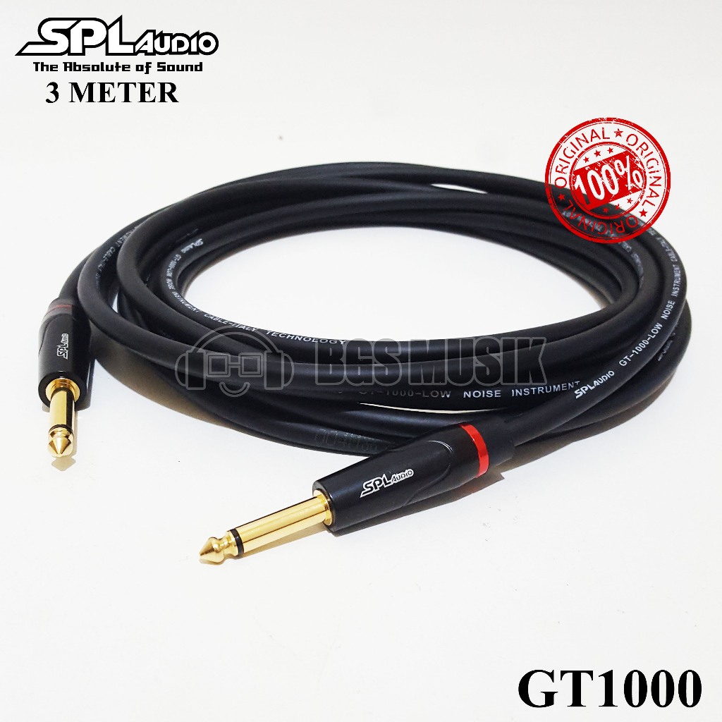 Jual Kabel Gitar Keyboard Bass Biola Original 3m - Kabel Jack Mono ...