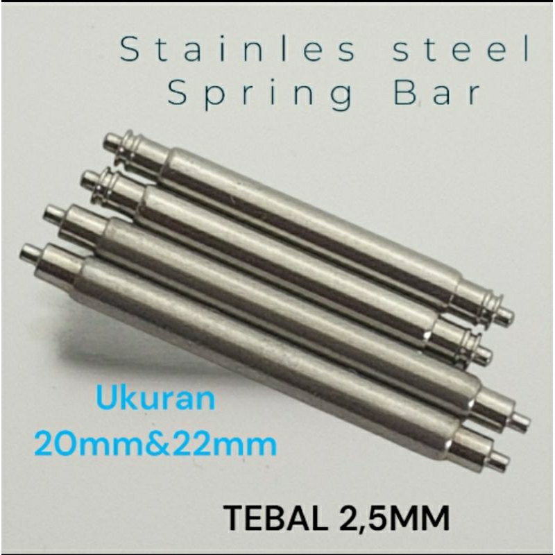 Jual 20/22mm Pen Spring Bar Jam Tali Kulit Rantai Seiko Tebal 2,5mm ...