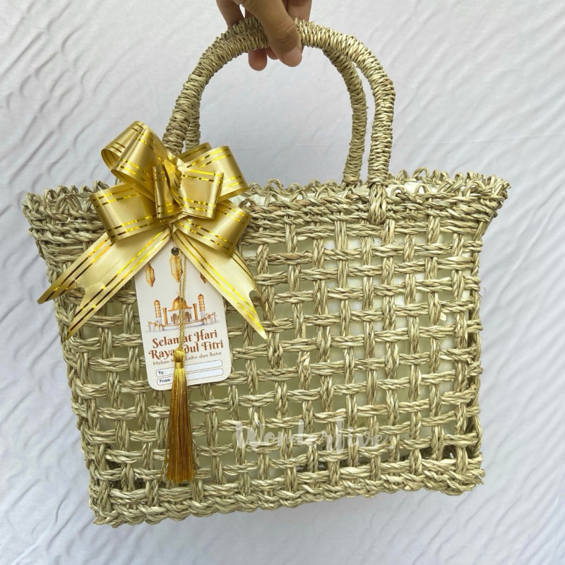 Jual Tas Anyaman Kerajinan Parcel/ Hampers Mendong Pandan Rara Kotak ...