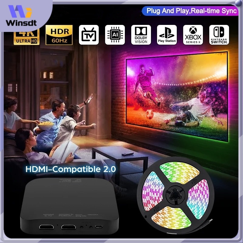 Jual RGB LED TV Backlight Strip 55-65/75-85 inch Lights 5050 HDMI ...