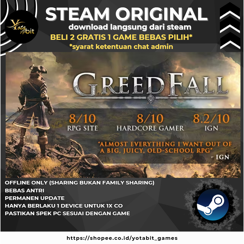 Jual GreedFall PC Game Sharing Original Offline | Shopee Indonesia