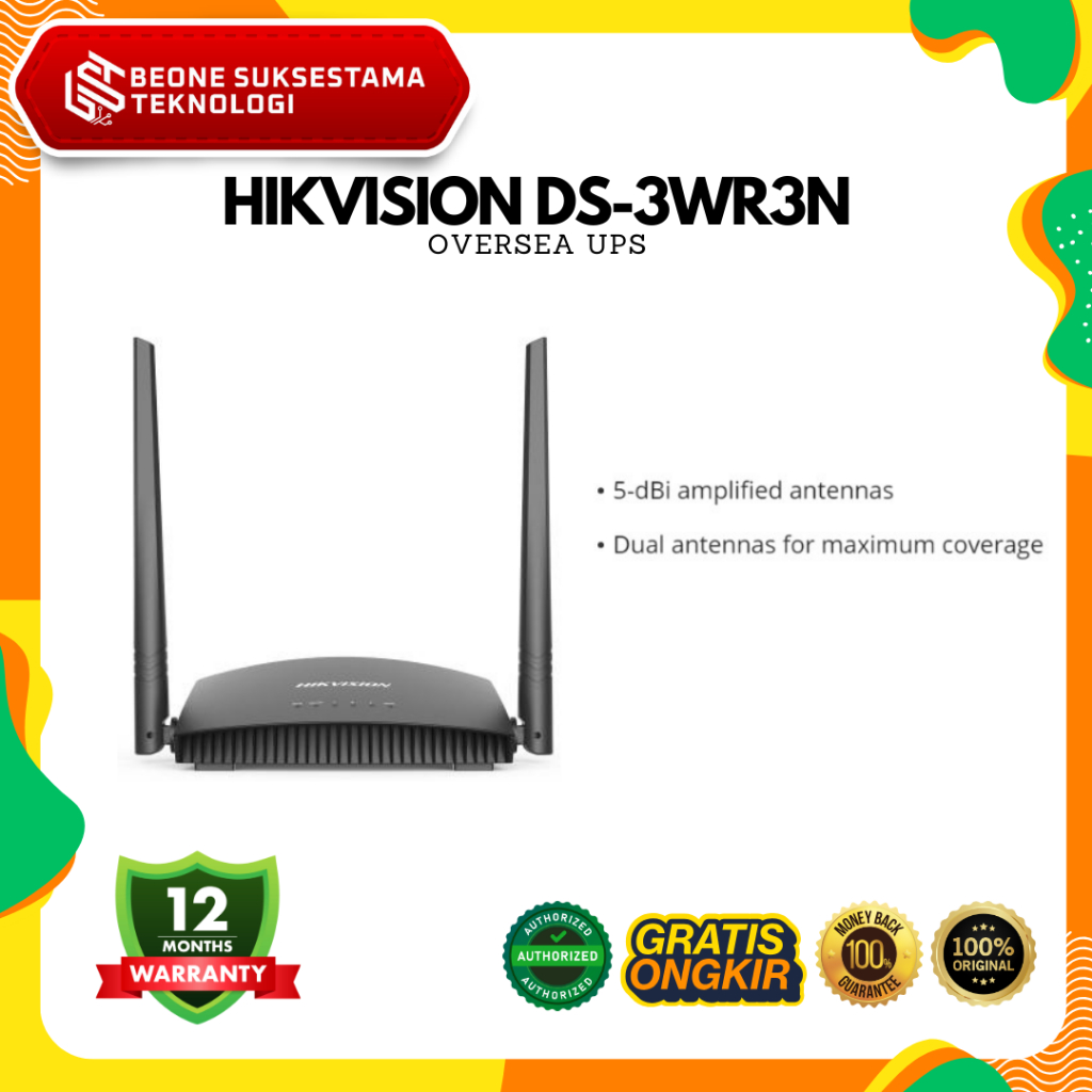 Jual Hikvision DS-3WR3N Wireless Router 300 mbps | Shopee Indonesia