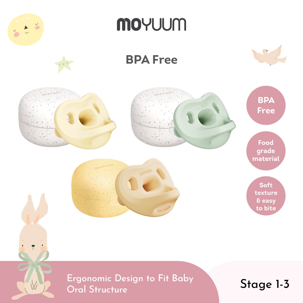Jual Moyuum Silicone Macaron Pacifier + Case Stage 1-3 (1-6 Bulan+ ...