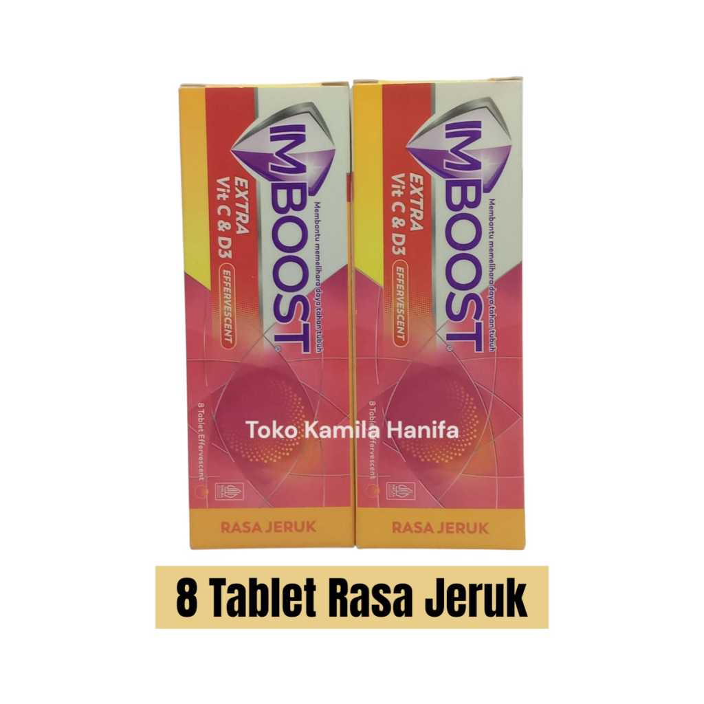 Jual Imboost Extra Vit C & D3 Effervescent Rasa Jeruk 8 Tablet | Shopee ...