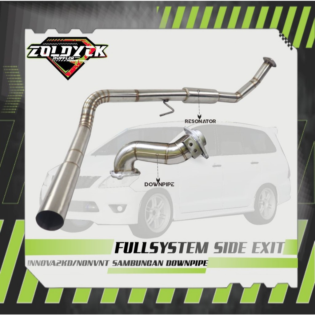 Jual KNALPOT FULLSYSTEM SIDE EXIT INNOVA 2KD/NON VNT- INNOVA 2GD/VRZ ...