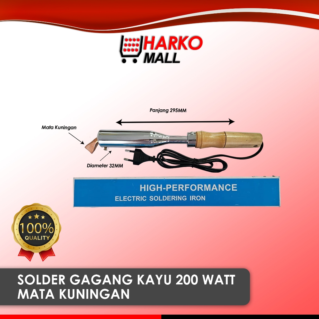 Jual Solder Alat Patri Listrik Gagang Kayu Bengkok Mata Solder Kuningan ...