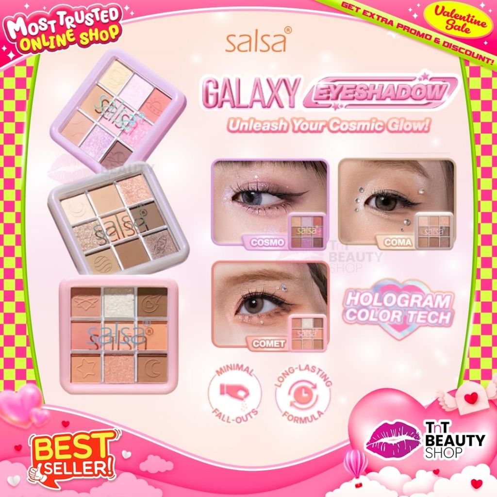 Jual SALSA Galaxy Eyeshadow Palette Eyeshadow High Pigmented | TnT ...