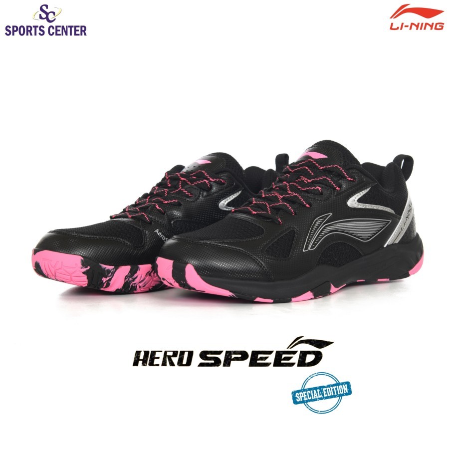 Jual New Special Color Sepatu Badminton Lining Aero Speed AYTU029 Black ...