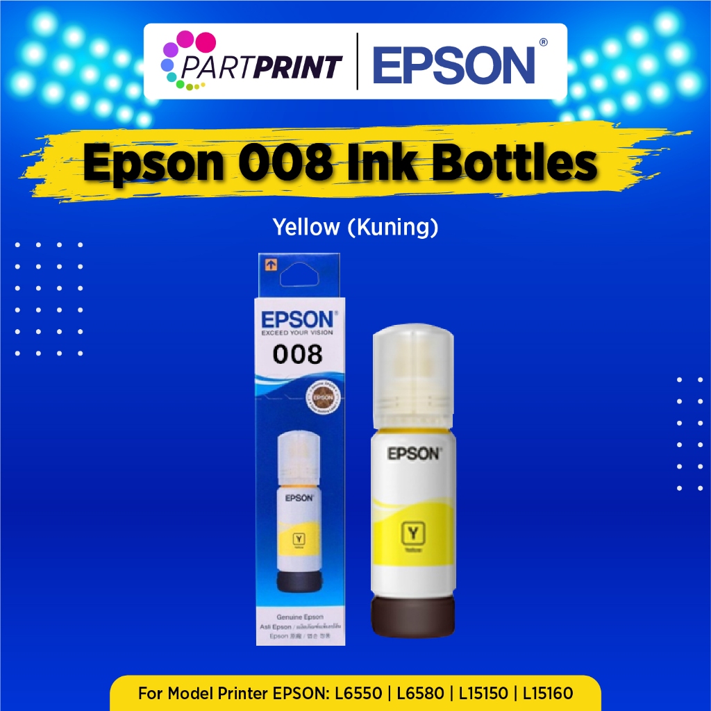 Jual TINTA PRINTER - Original EPSON 008 - Yellow | Shopee Indonesia