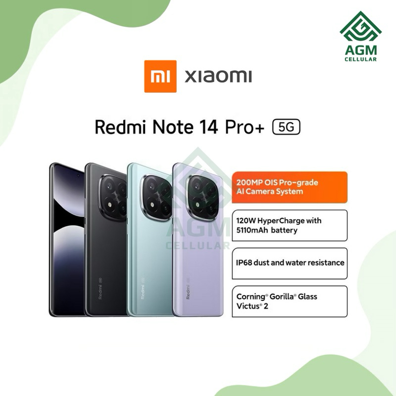 Jual HANDPHONE XIAOMI REDMI NOTE 14 PRO+ 5G RAM 12GB/512GB | 8GB/256GB ...