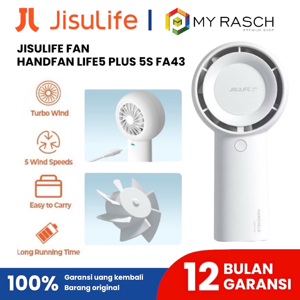 Jual JISULIFE Hand Fan Life5 4500mAh Handheld Kipas Angin Tangan Portable | Shopee Indonesia