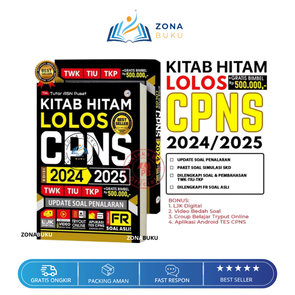Jual Buku Kitab Hitam Lolos CPNS 2024 2025 TWK TIU TKP + SKB / Update ...