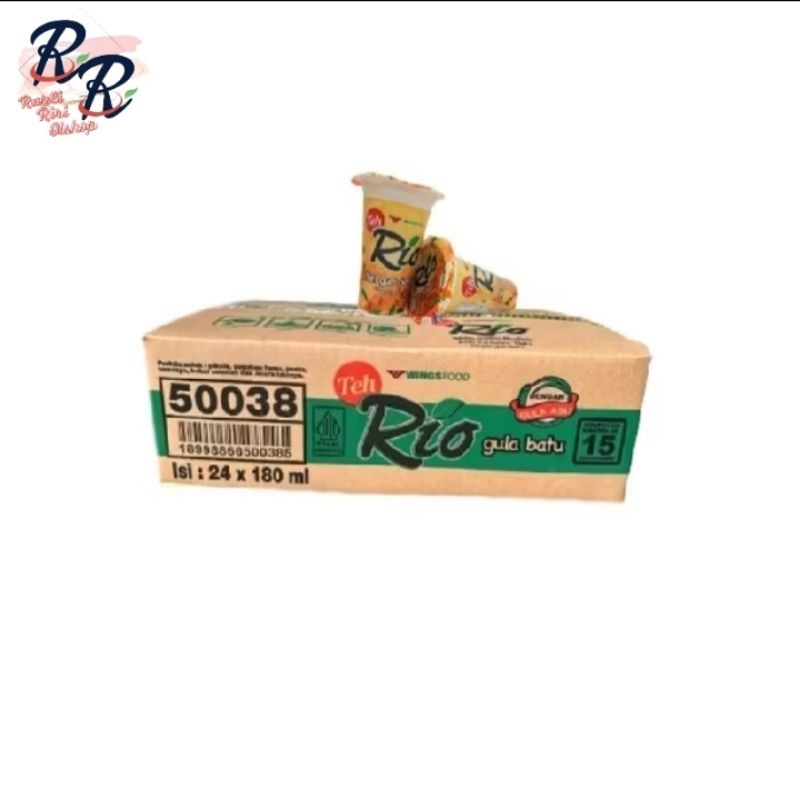 Jual TEH RIO GELAS ALL VARIAN 180/190ML 1 DUS ISI 24 PCS | Shopee Indonesia