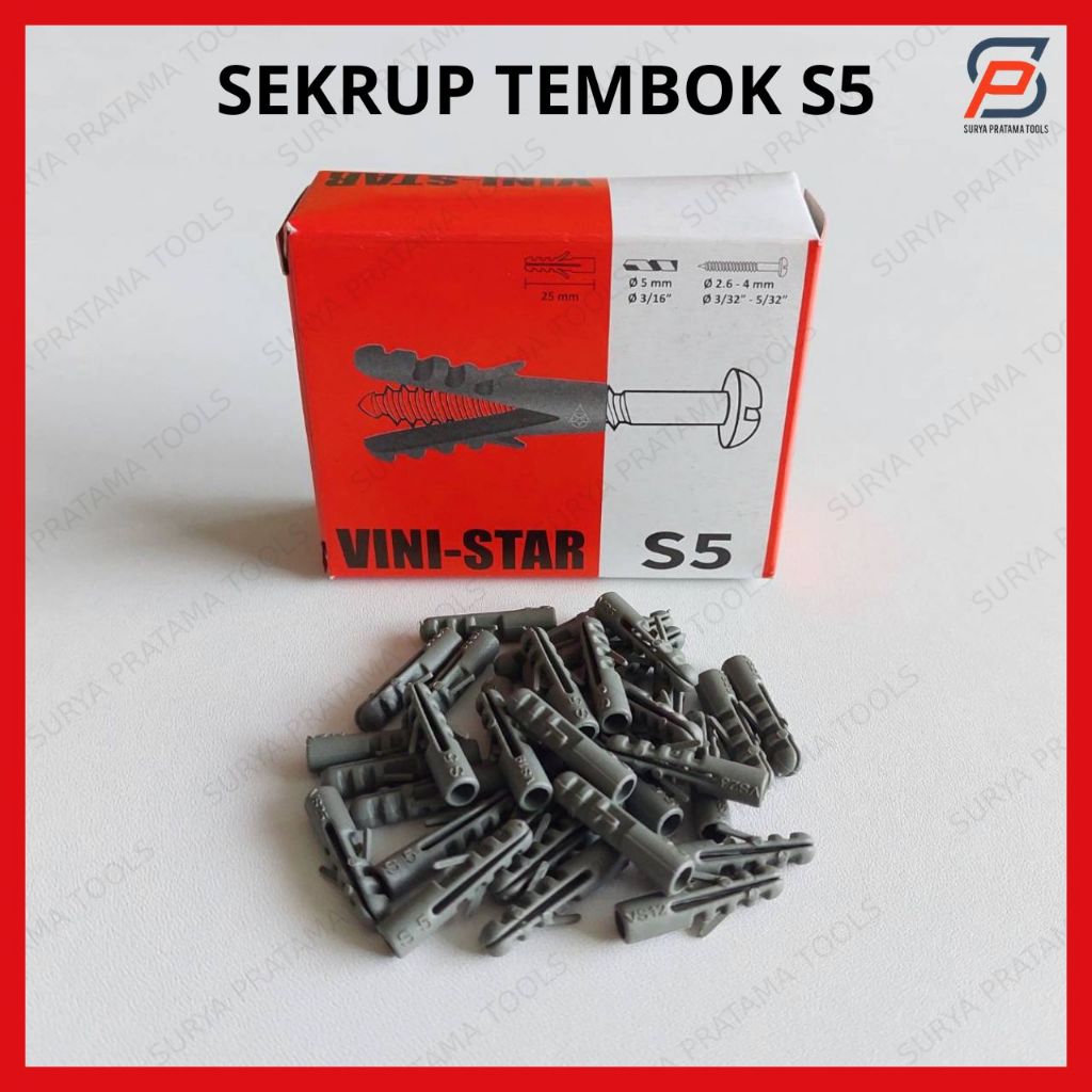 Jual Sekrup Angkur S5 Skrup Tembok Penahan Baut Tanam Tembok Pengait Baut Sekrup Dinding ...