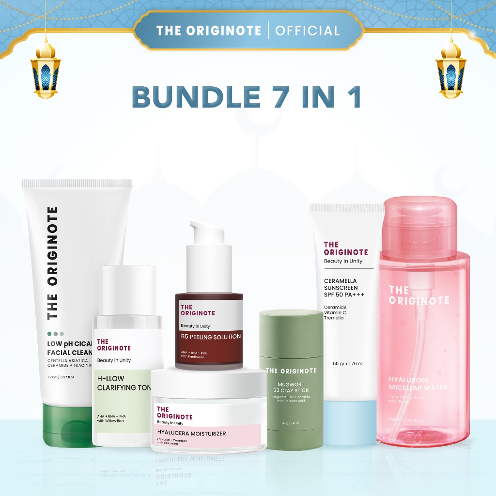 Jual Special Bundle 7in1 The Originote Facial Cleanser Toner Serum ...