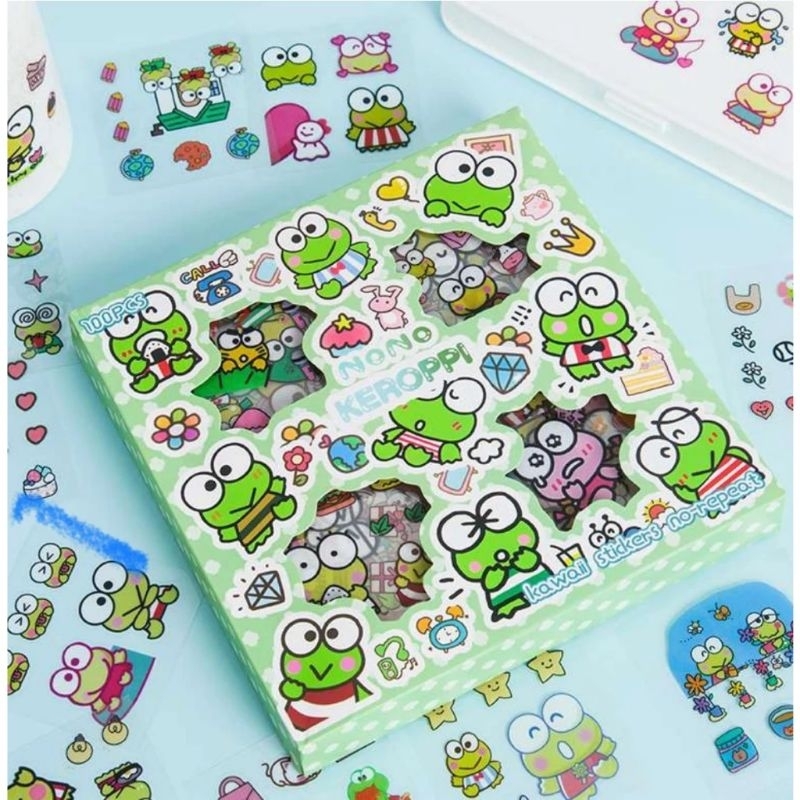 Jual STIKER BOX KARAKTER KEROPPI ISI 100 LEMBAR | Shopee Indonesia