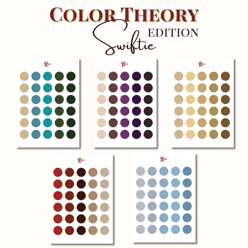 Jual Paperpuff Color Theory Swiftie Sticker Pack Vol 1 Journaling dan ...