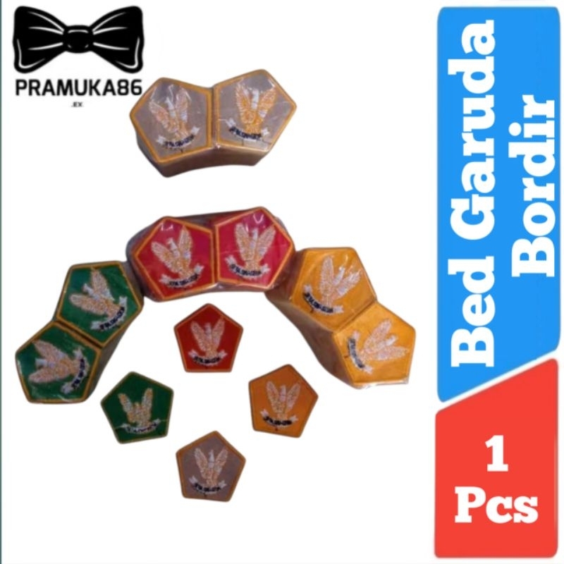 Jual Bedge Bed Logo Garuda Bordir Pramuka / Tanda Harian Pramuka Garuda ...