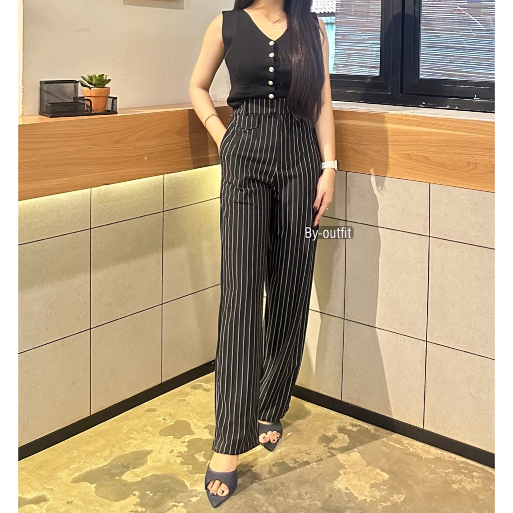 Jual By Outfit - Oro Pants Stripe - Loose Pants Bangkok Celana Anti ...