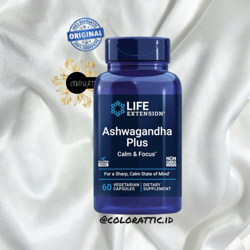 Jual Life Extension Ashwagandha Plus Calm & Focus, ashwagandha Extract ...