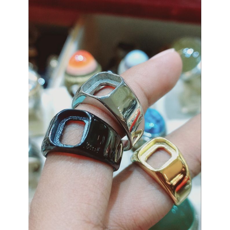 Jual Emban cincin ring titanium super tanam 10x12 | Shopee Indonesia