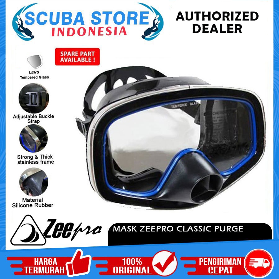 Jual Mask Zeepro Classic Purge Masker Kacamata Selam Nelayan Hookah ...