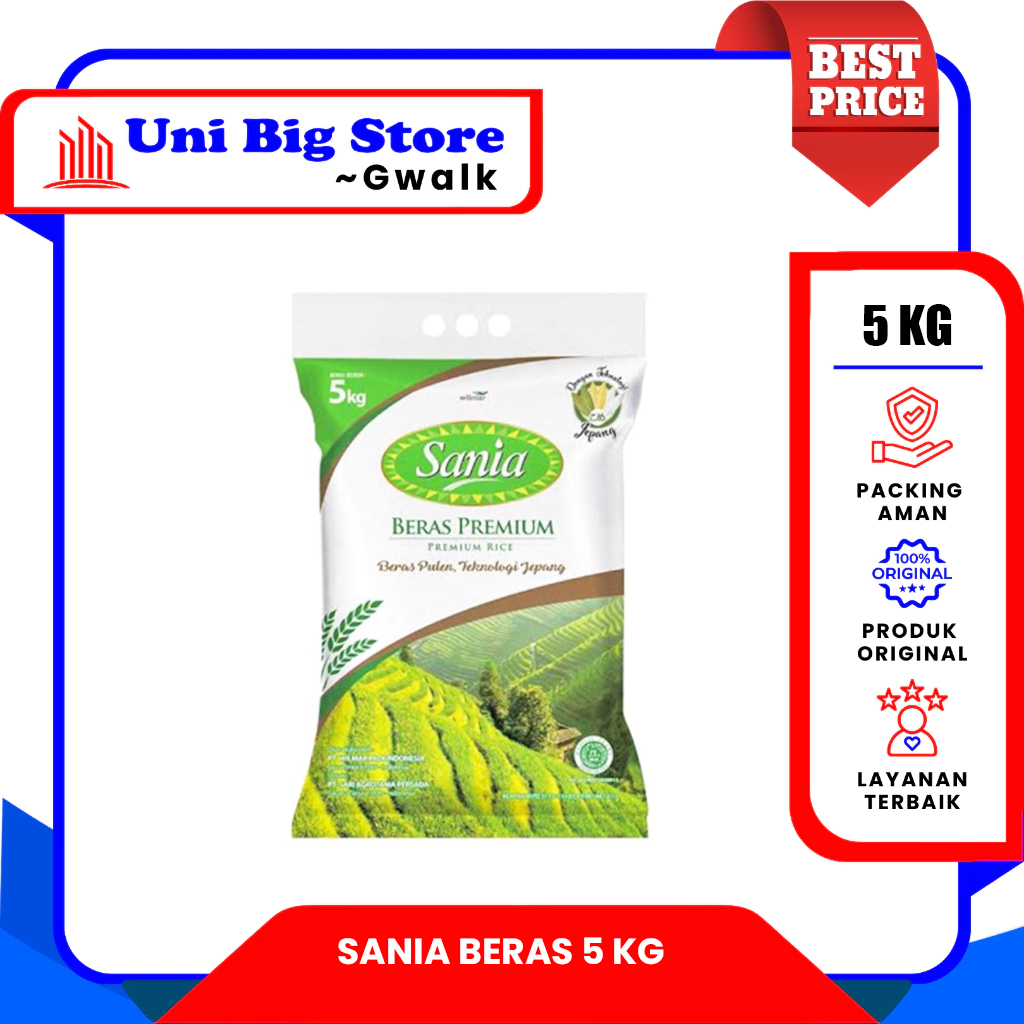 Jual SANIA BERAS PREMIUM - 5 KG | Shopee Indonesia