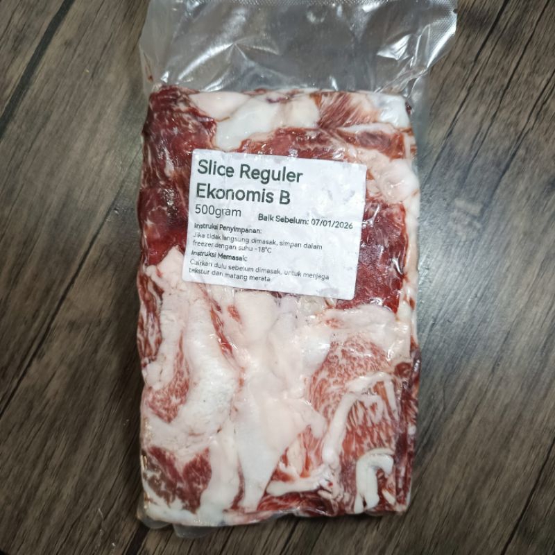 Jual Daging Sapi Slice Reguler Ekonomis B / Beef reguler slice Trimming ...