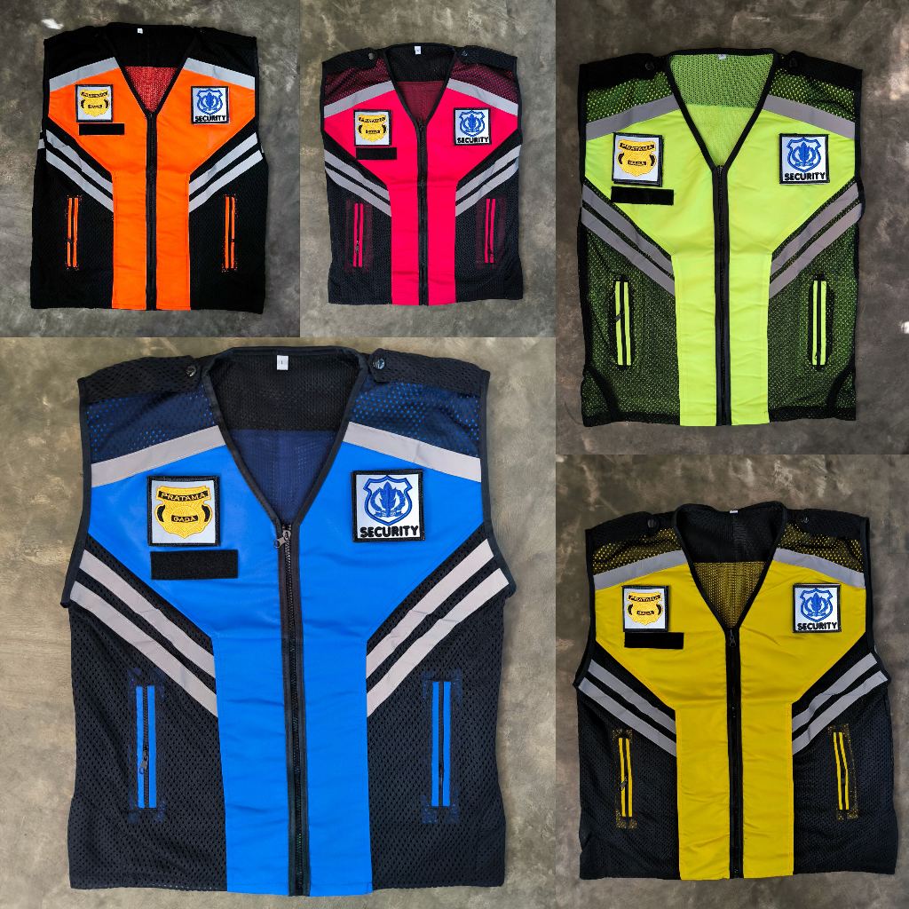 Jual Free Nama - Rompi Security Bahan Taslan Anti Air Rompi Satpam ...