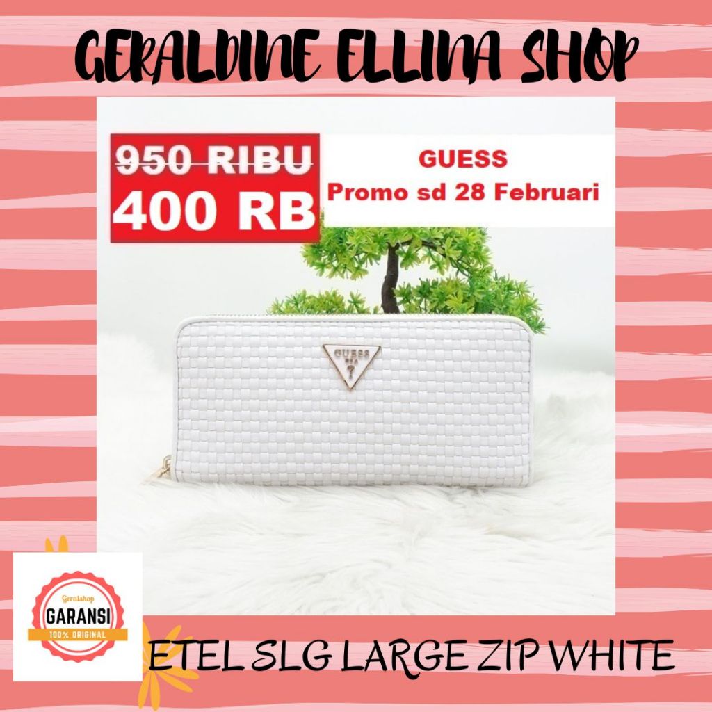 Jual Dompet Guess wanita 100% original seri ETEL SLG LARGE ZIP | Shopee ...