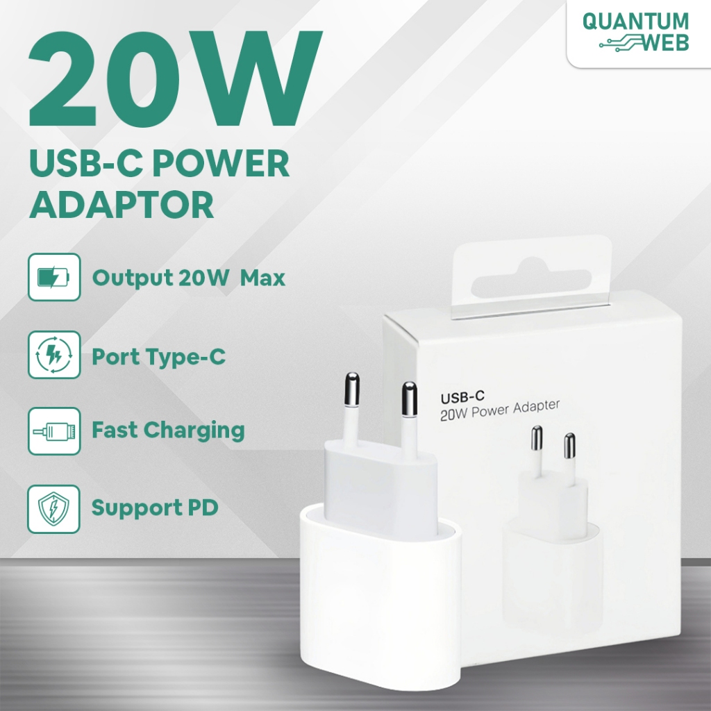 Jual Kepala Charger Adaptor Iphone 20Watt Type C Super Fast Charging ...