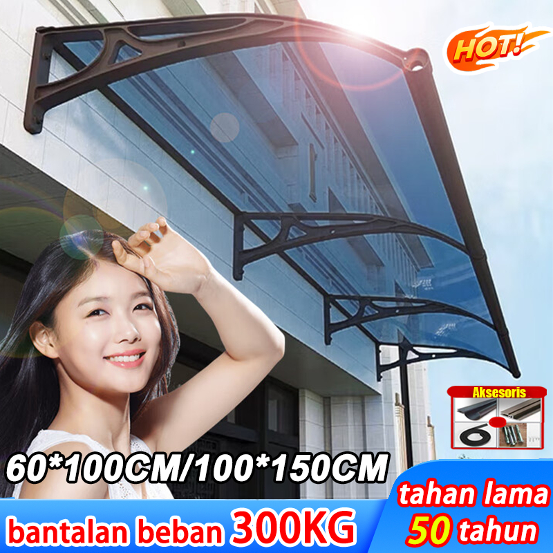 Jual WANHE Canopy Atap Kanopi atap Atap Transparan 60*100/100x150 CM ...