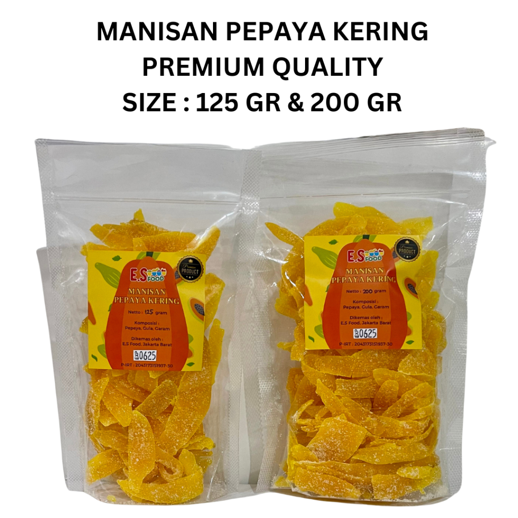 Jual Manisan Pepaya Kering Kualitas Premium Cemilan Snack Soft Dried ...